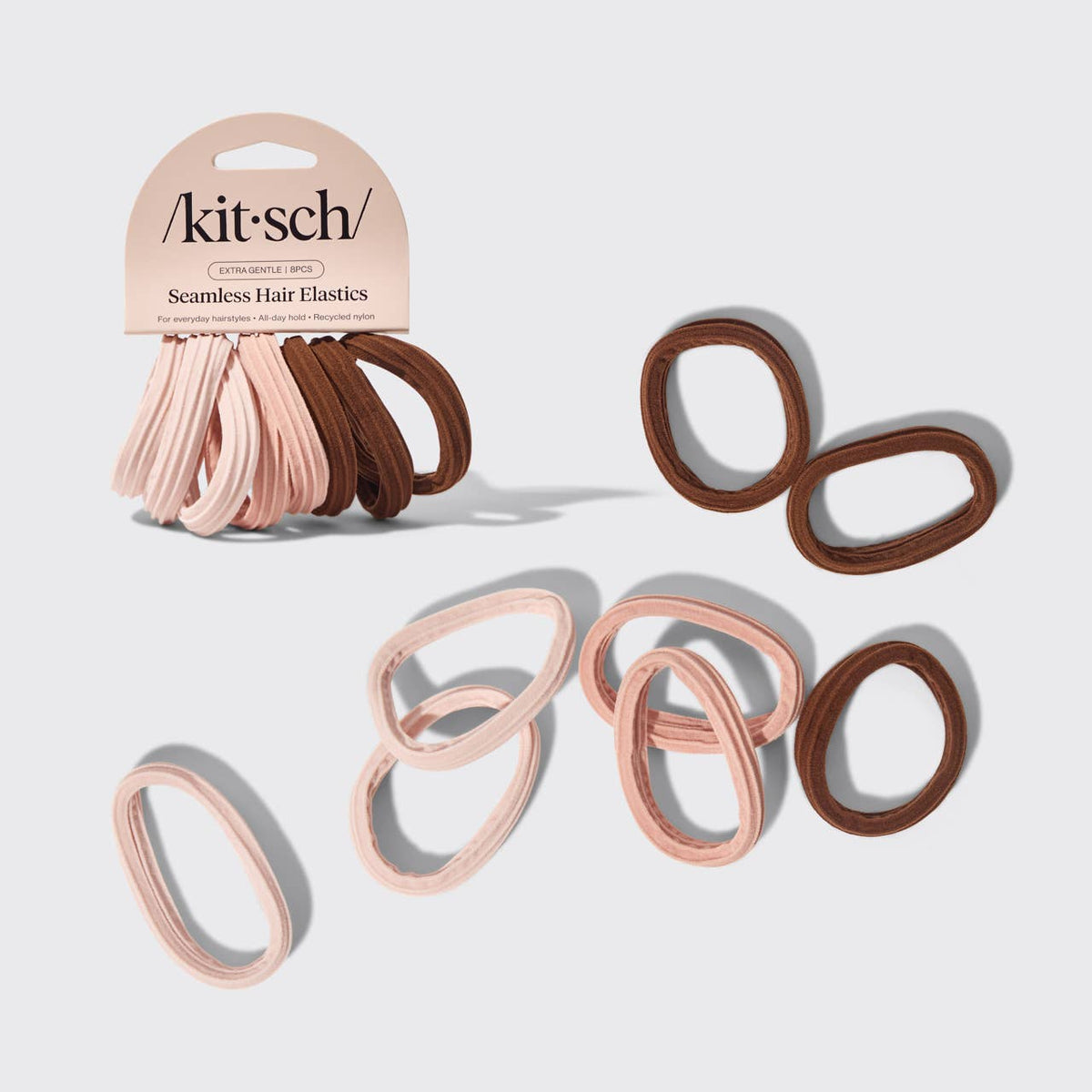 Recycled Seamless Hair Elastics 8pc Set- Rosewood – OLIVIA PAISLEY